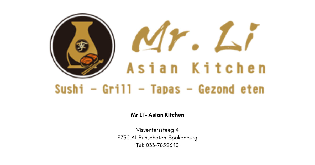 Sushi in Bunschoten Spakenburg | Mr. Li - Restaurant & Bezorgen